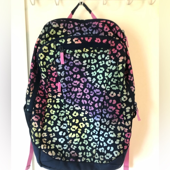 Lands' End | Other | Lands End Leopard Print Rainbow Backpack | Poshmark